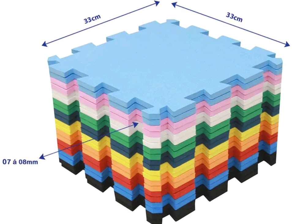 kit 4 placas tatame tapete em EVA 33x33x01cm cada placa